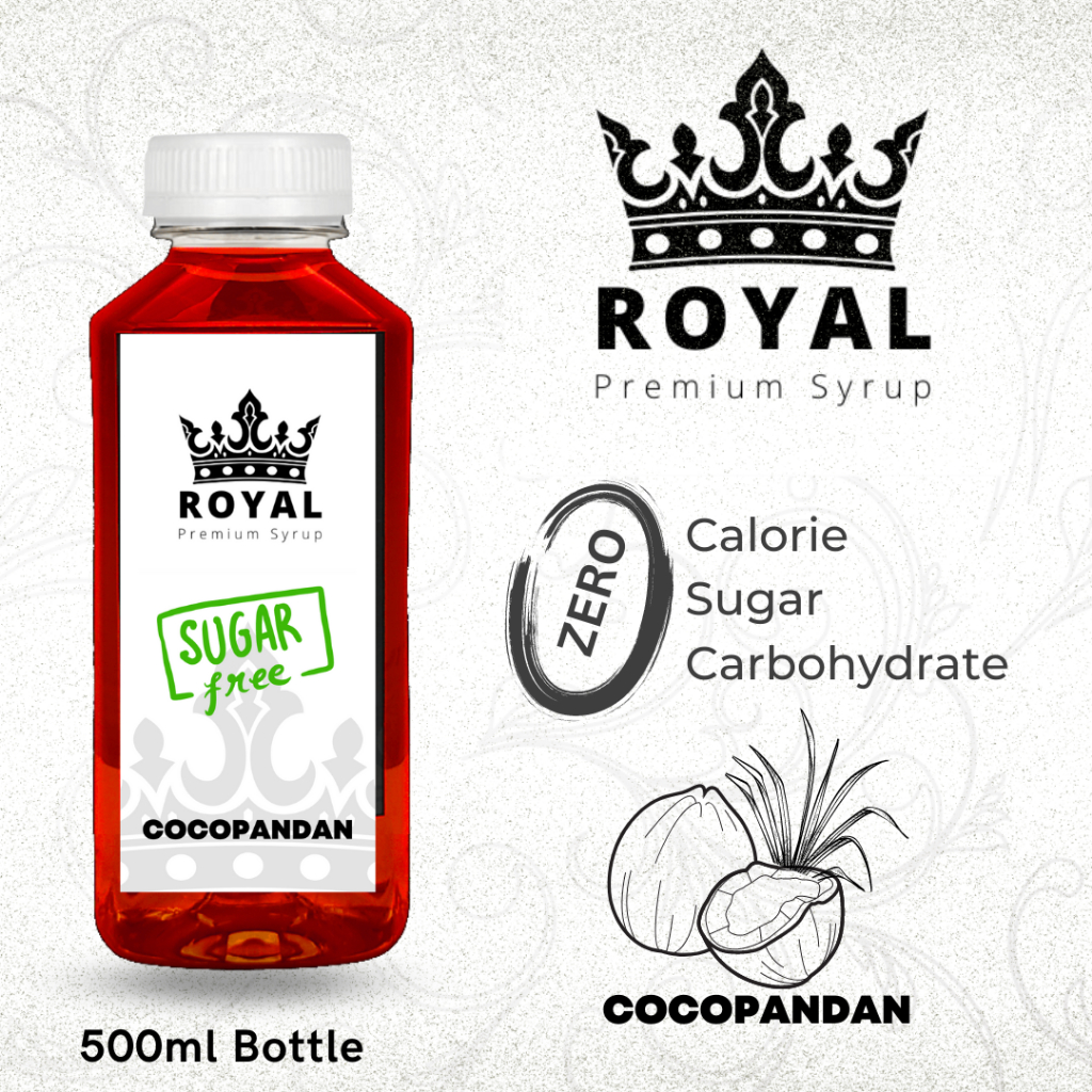 Jual ROYAL SUGAR FREE Cocopandan Keto Syrup / Sirup Cocopandan (500ml ...