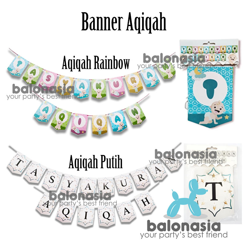 Jual Banner tasyakuran aqiqah khitan bunting flag dekorasi syukuran ...