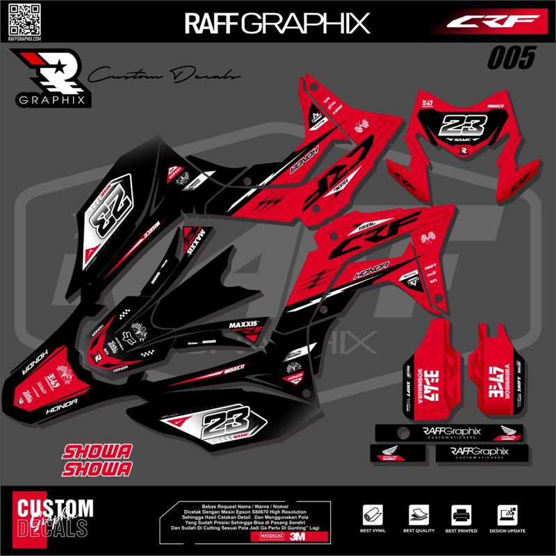 Jual STICKER DECAL CRF 150L - sticker crf full body minimalis - decal ...