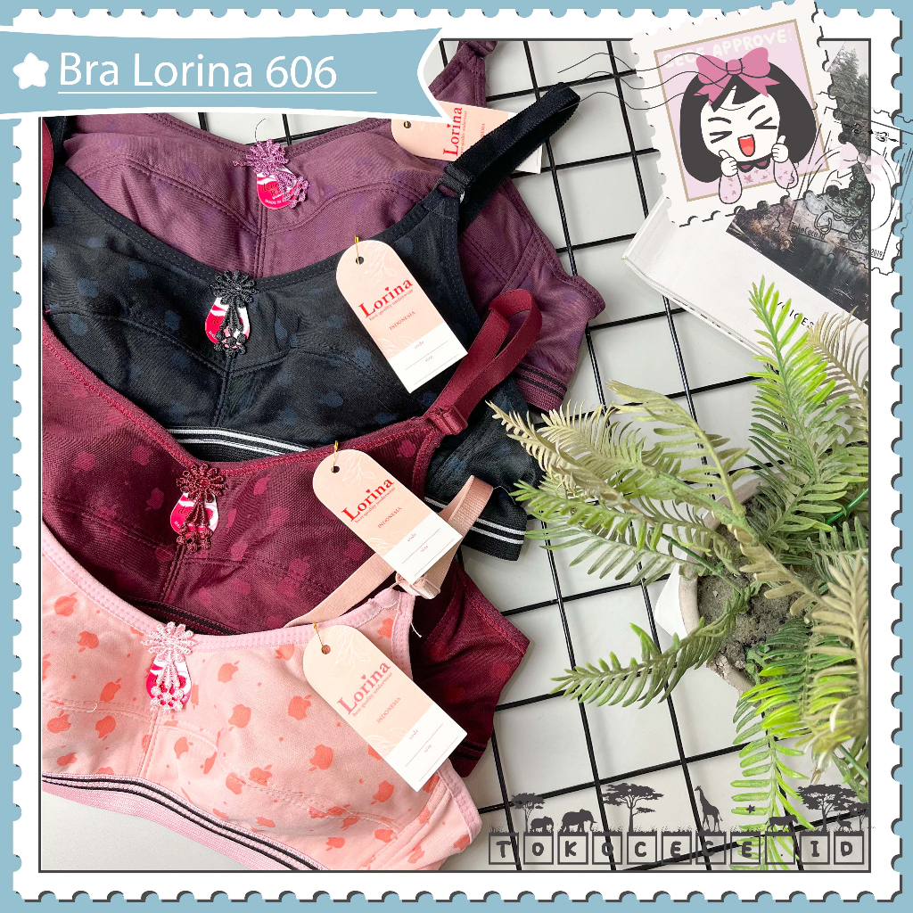 Jual BRA / BH LORINA TANPA KAWAT 606 MOTIF APPLE BHL606 | Shopee Indonesia