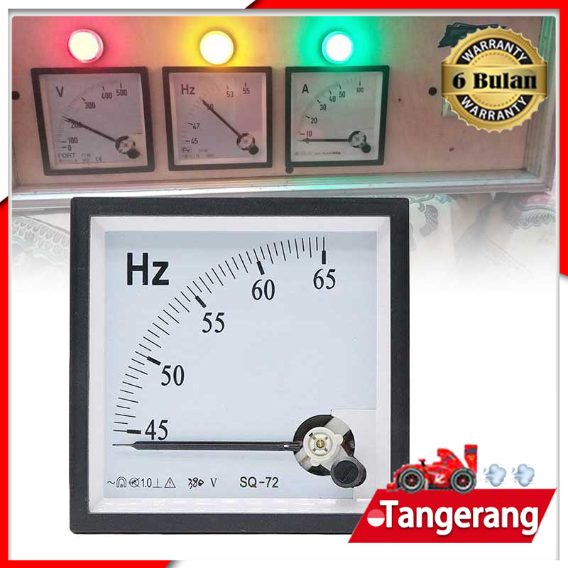 Jual Hz Meter Analog 72x72 / Frekuensi Frequency Hz Meter Jarum 96 X 96 ...