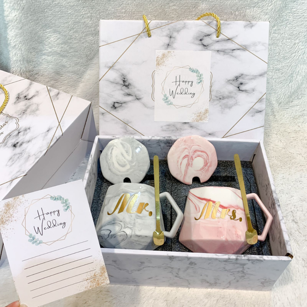 Jual hampers pernikahan mug keramik couple | Shopee Indonesia