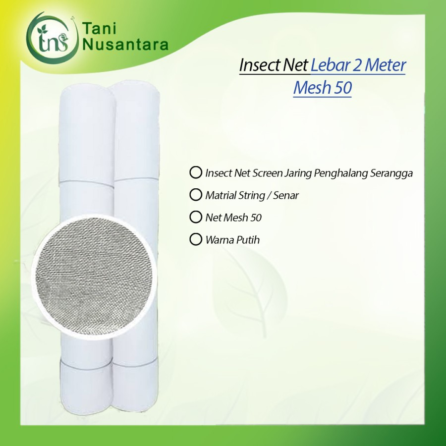 Jual Insect Net Screen Jaring Penghalang Serangga - Lebar 2 Meter Mesh 50 Putih | Shopee Indonesia