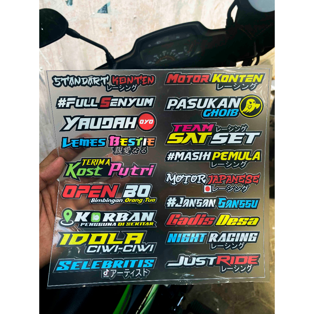 Jual STIKER KATA KATA STANDART KONTEN / STIKER PACK KATA KATA BAHAN ...