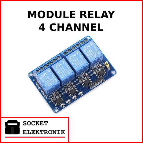 Jual Module Relay Arduino 4 Channel Input: 5 VDC Output: 10A 30 VDC 250 ...