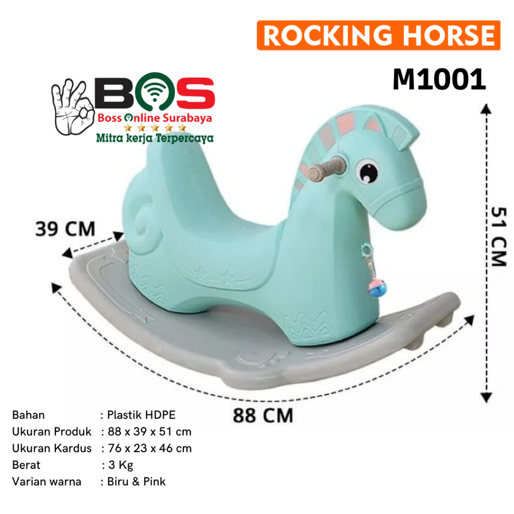 Jual Mainan Anak Kuda Kudaan Molion M-1001 Rocking Horse | Shopee Indonesia