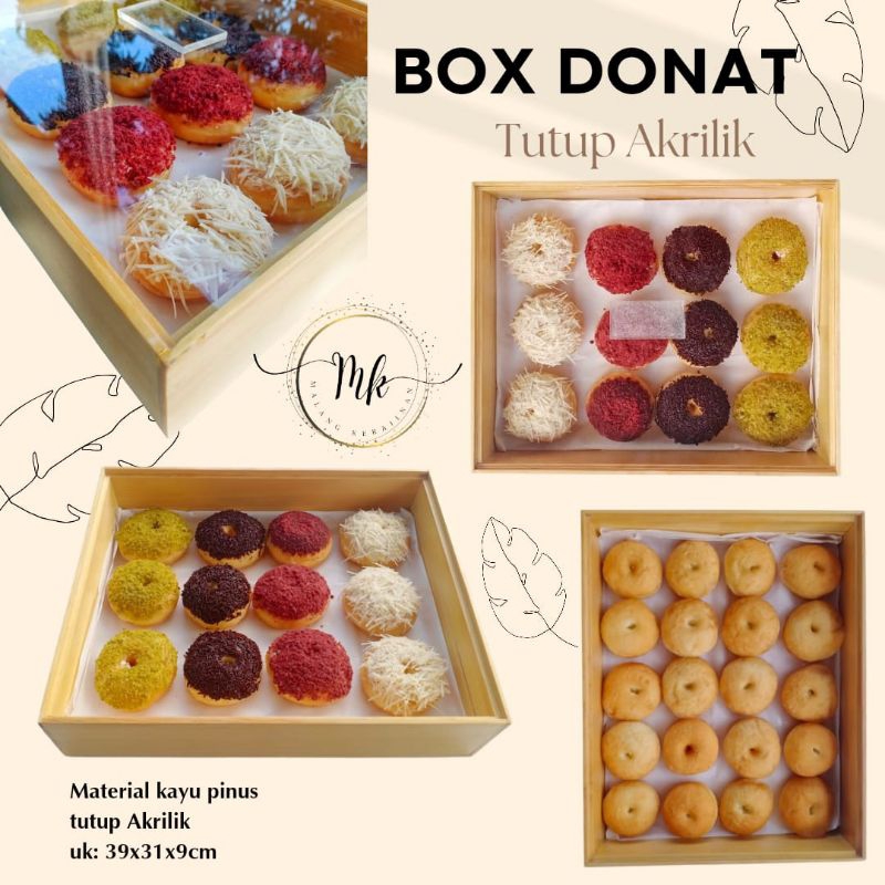 Jual Kotak Donat / Box Donat Display Donat Box Hampers Donat Makanan ...