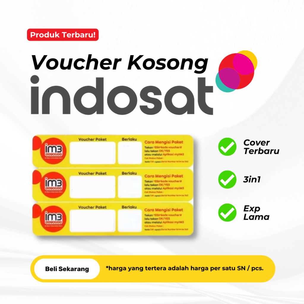 Jual Voucher Kosong IM3 Indosat Kirim Fisik | Shopee Indonesia
