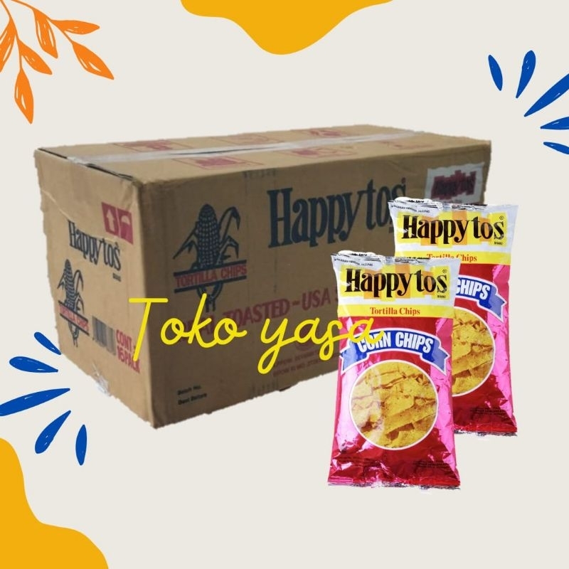 Jual 1Dus isi 16 pcs Happy Tos Com Chips 140gr(Happy Tos Merah ...
