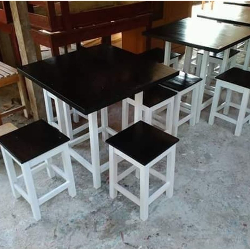 Jual Meja cafe set 4 kursi finishing pvc/cat bisa(proses palembang kota ...