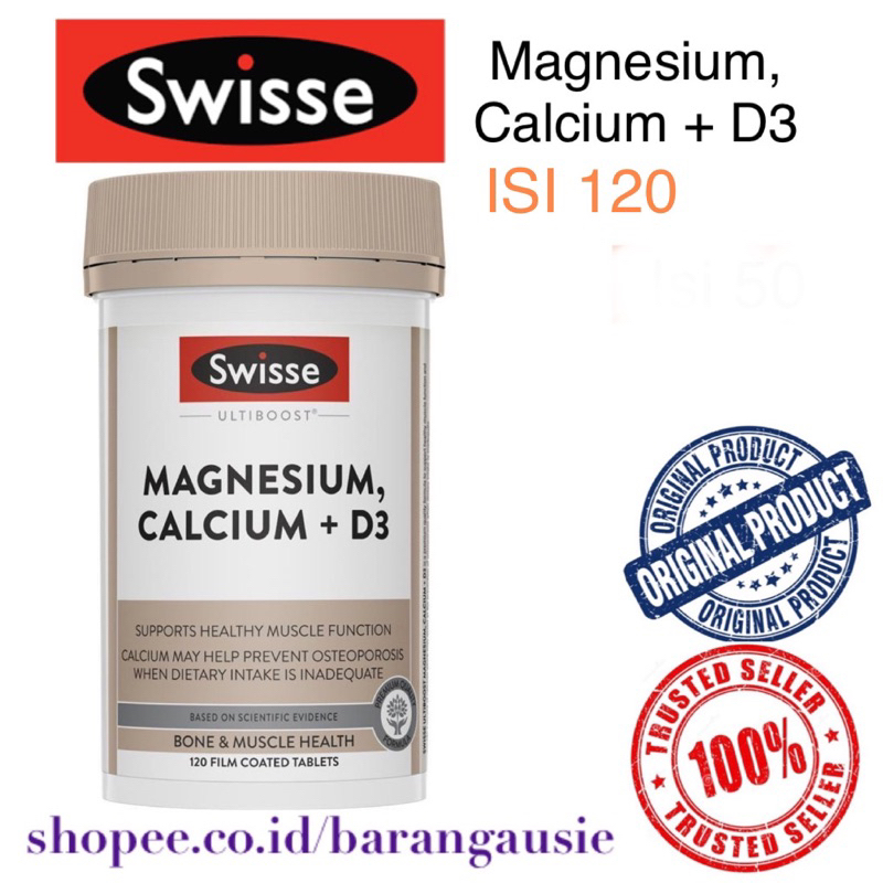 Jual Swisse Ultiboost Magnesium Calcium + Vitamin D3 120 Tablets Bone Health | Shopee Indonesia