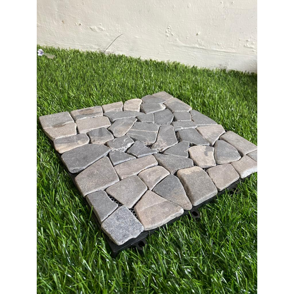 Jual Decking Tile Batu Mozaik - Batu ubin Mozaik bongkar pasang - Batu ...