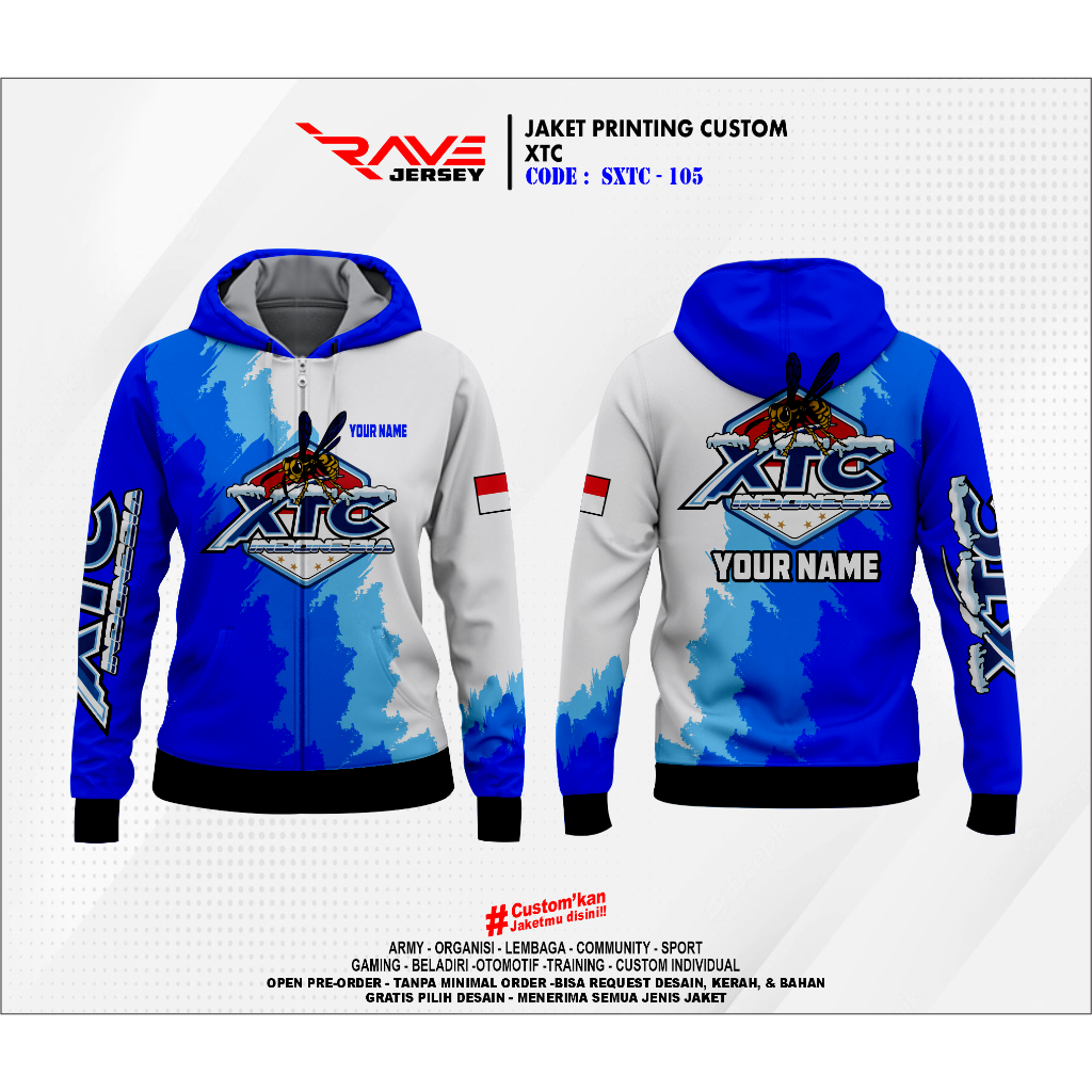Jual JAKET XTC FULL PRINTING SUBLIM PREMIUM CUSTOM (DESAIN SUKA SUKA ...