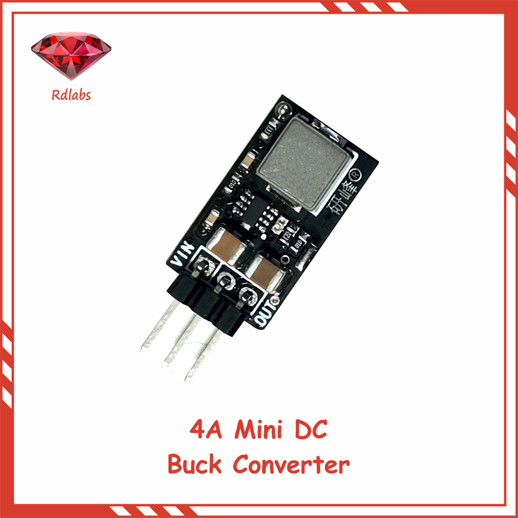 Jual 98% 4A Mini DC Buck Converter 6V-16V 9V 12V to 5V 3.3V-Kaki Pin ...