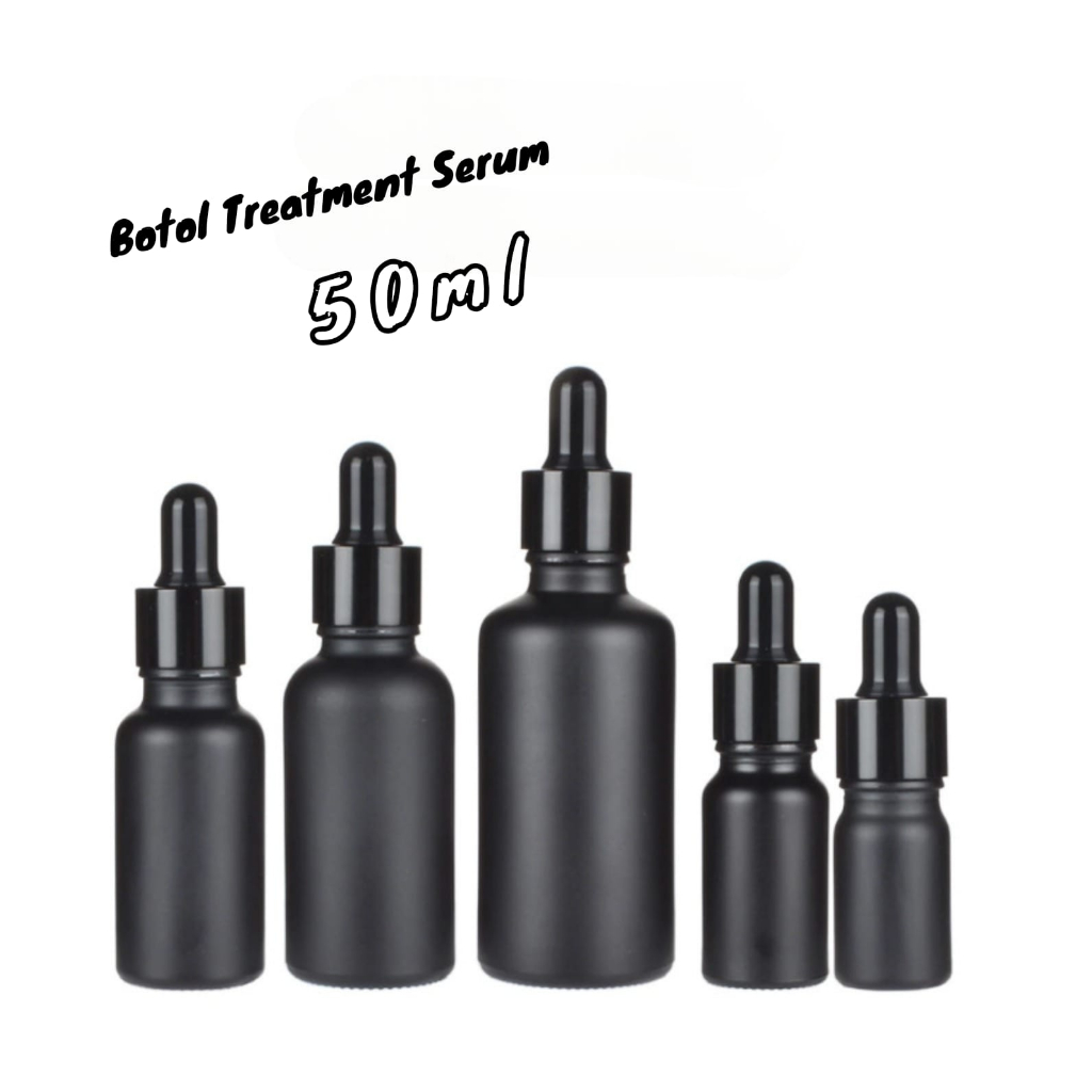 Jual Botol Serum Black Moon Botol Skincare Kosmetik Hitam Pekat All ...