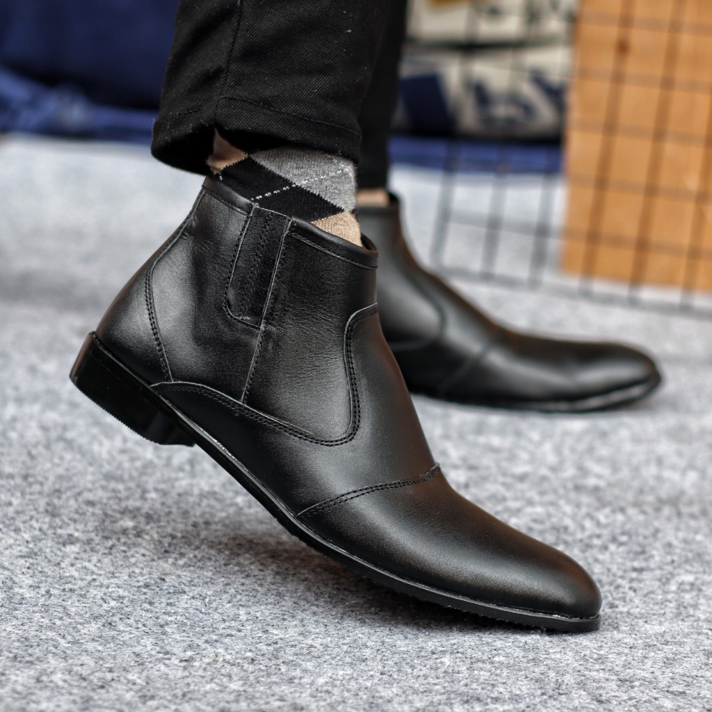 Jual SHERVA Fox - Sepatu Pantofel Formal Pria Original Zipper Resleting ...