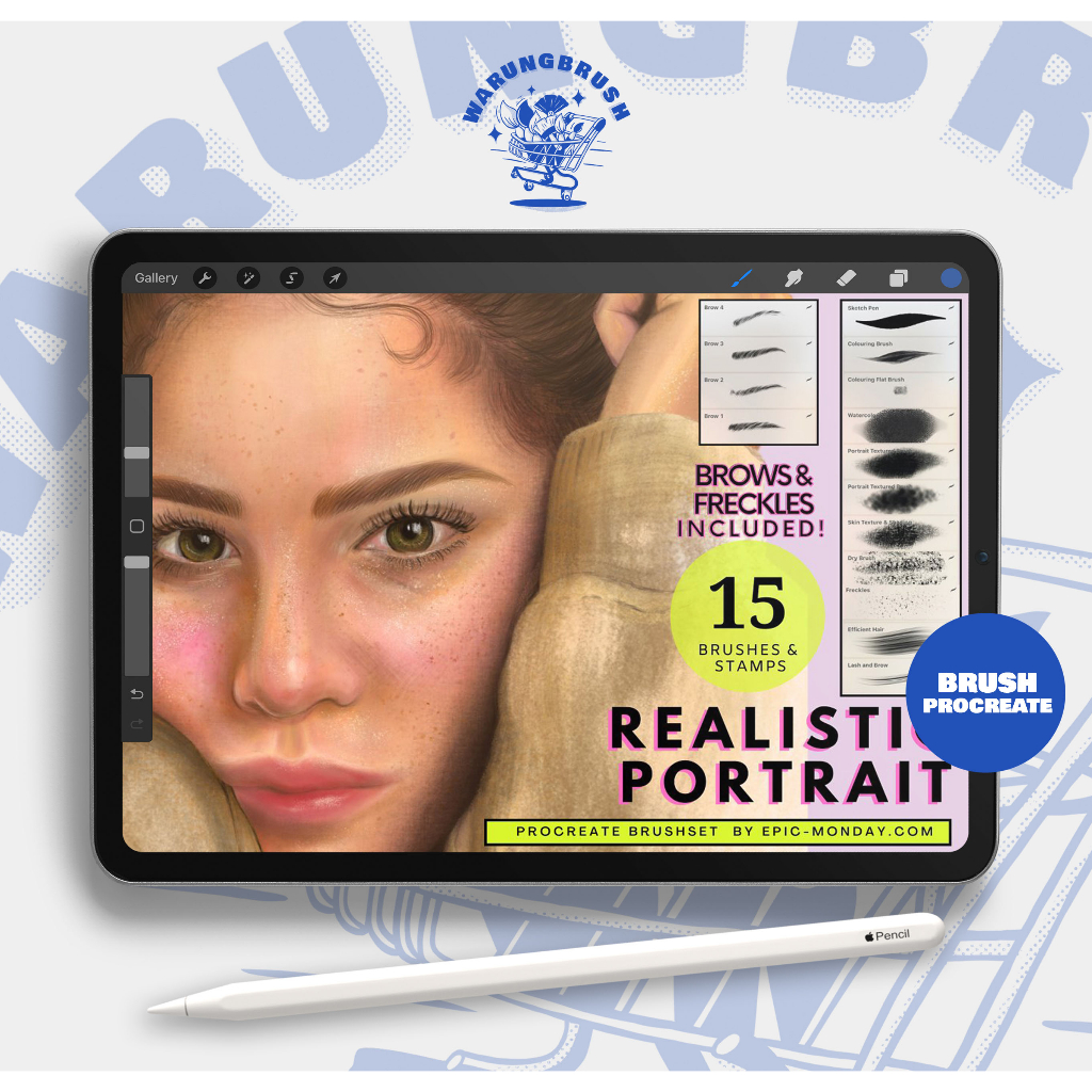 Jual Procreate Realistic Portrait Brushes BP0044 | Shopee Indonesia