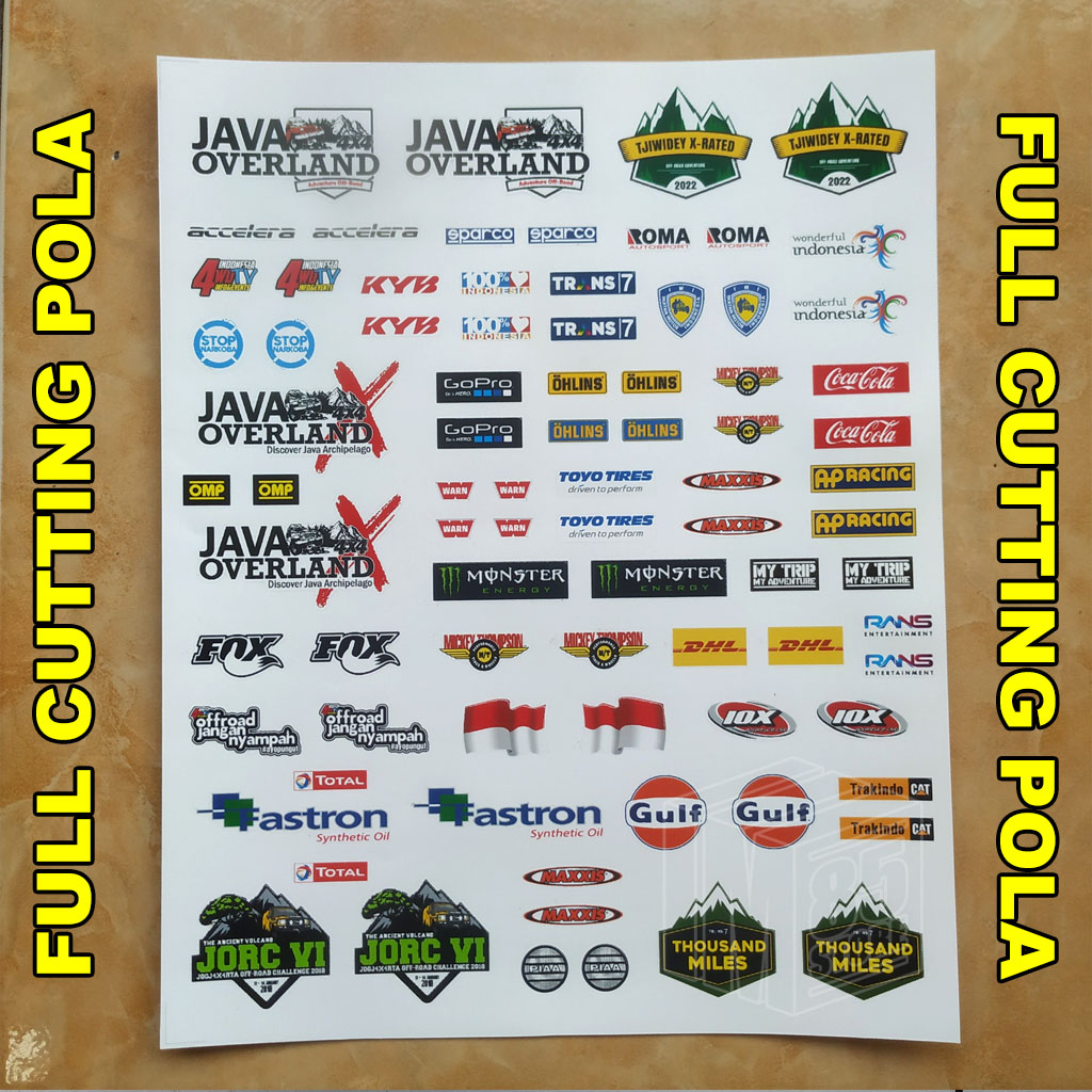 Jual Stiker Decal RC Offroad 1/12 dan 1/16 Java01 (Full Cutting Pola ...