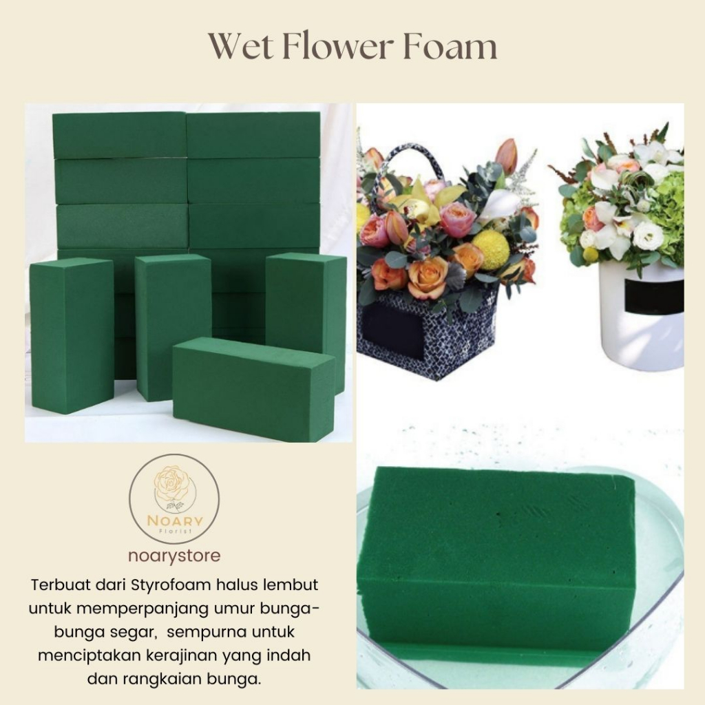 Jual WET FLOWER FOAM / Busa Basah / Sterofoam Bunga | Shopee Indonesia