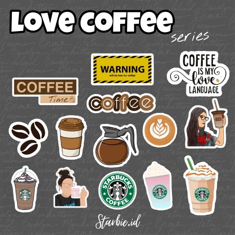 Jual [30 pcs] Sticker kopi - Sticker love coffee | Sticker lucu ...