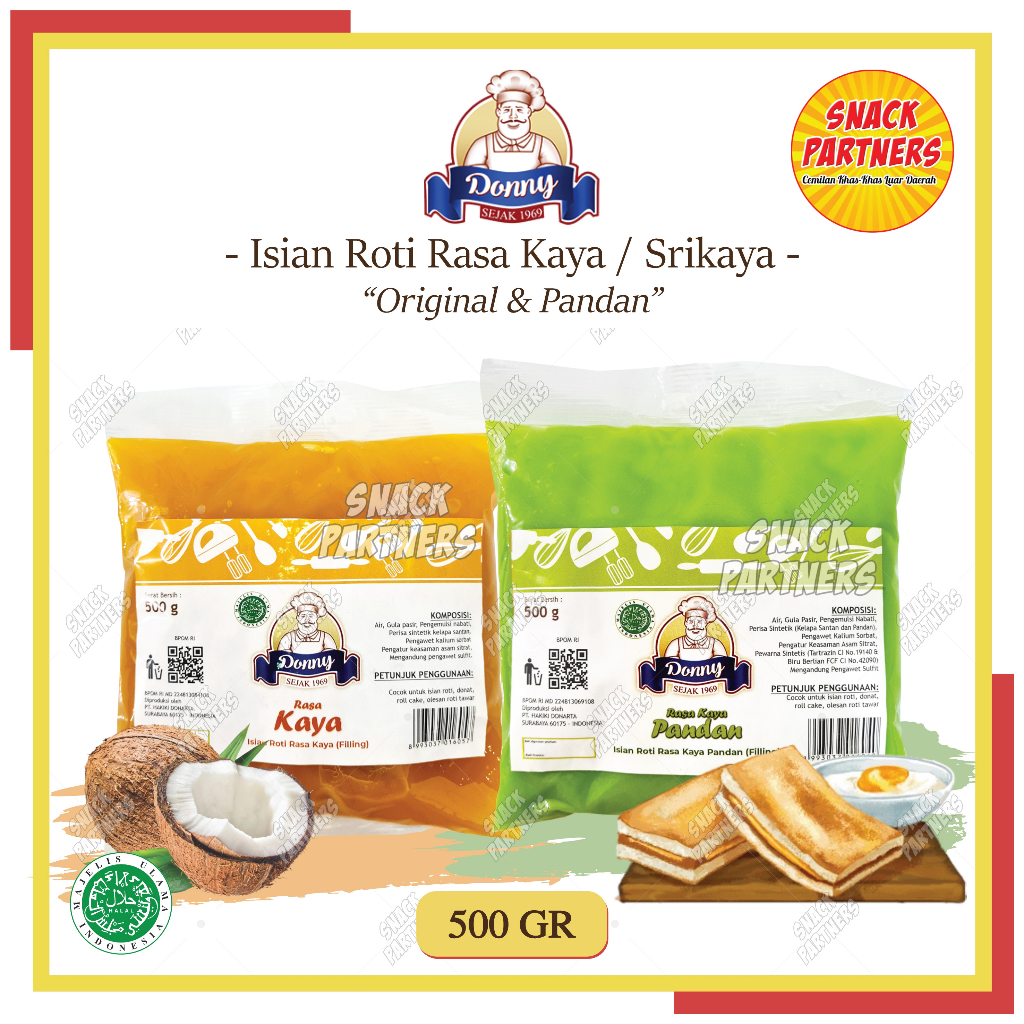 Jual DONNY Isian Roti / Filling 500 GR - Isian Roti Selai Premium Kaya ...