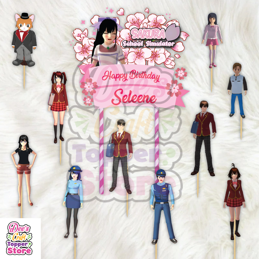 Jual Topper Cake Sakura School Simulator Bisa Request Nama Gambar ...
