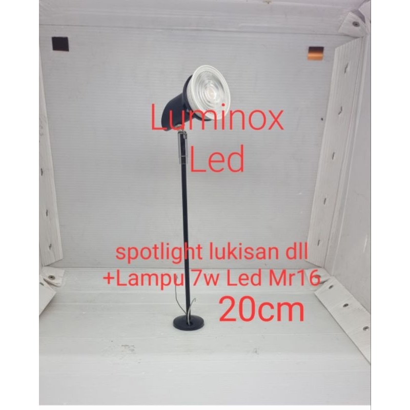 Jual lampu spotlight meja etalase pameran mr16 / sorot lukisan 10cm ...