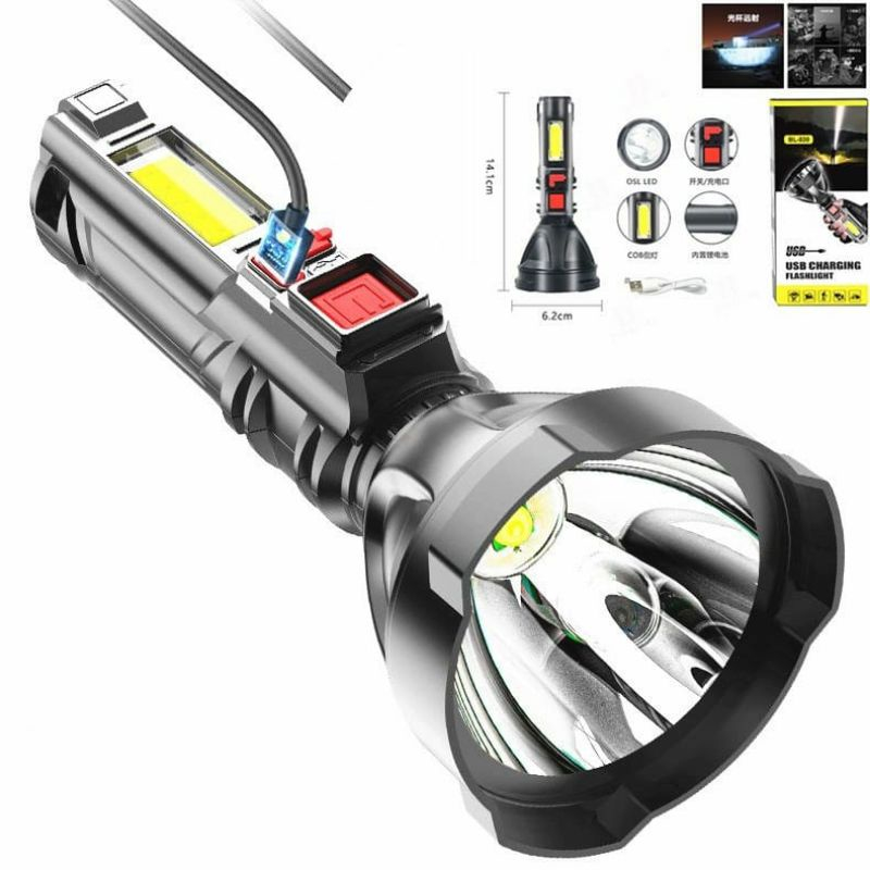 Jual L-830 Senter LED Jarak Jauh Senter Fokus Super Terang Senter L830 ...