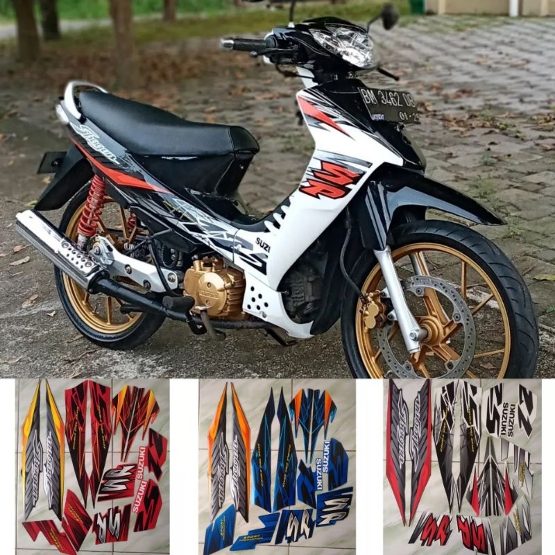 Jual (Bisa COD) Striping sticker shogun sp 125 standar ori 2007 putih ...