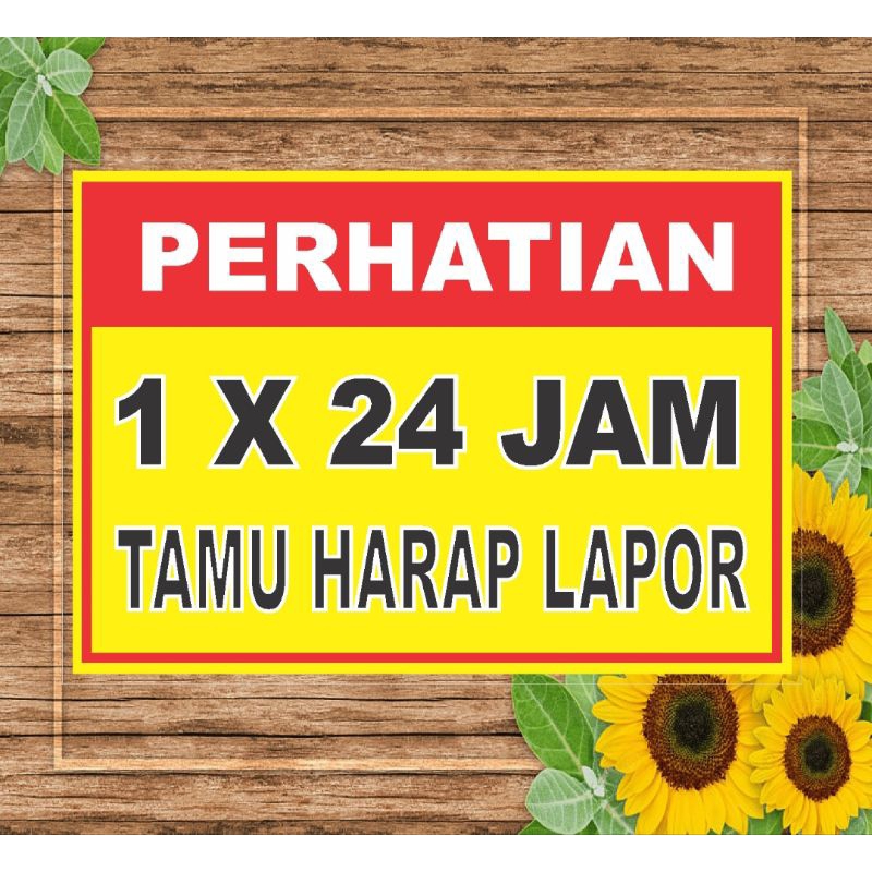 Jual STIKER TAMU HARAP LAPOR 24JAM | Shopee Indonesia Jual STIKER TAMU HARAP LAPOR 24JAM | Shopee Indonesia