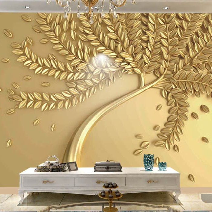 Jual Wallpaper Dinding Custom Mural Bunga Daun Floral 3D Visual Effect ...