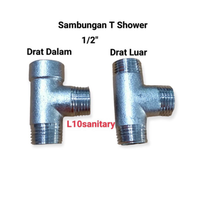 Jual Nepel TEE Stainless Sambungan Drat Dalam Drat Luar 1/2 ...