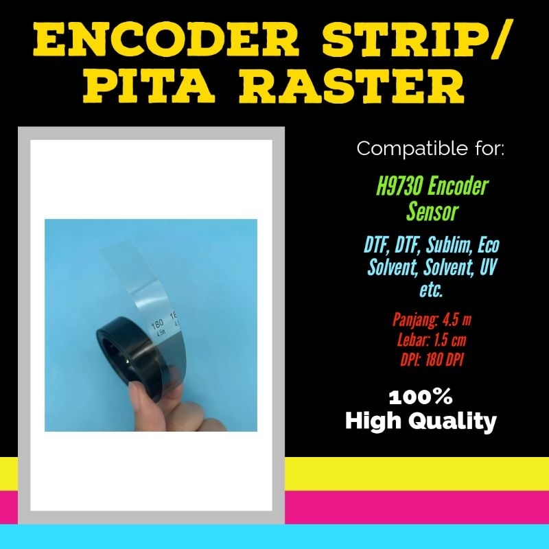 Jual Encoder Strip Pita Raster 180DPI/LPI-15mm 4500mm Mesin Outdoor ...