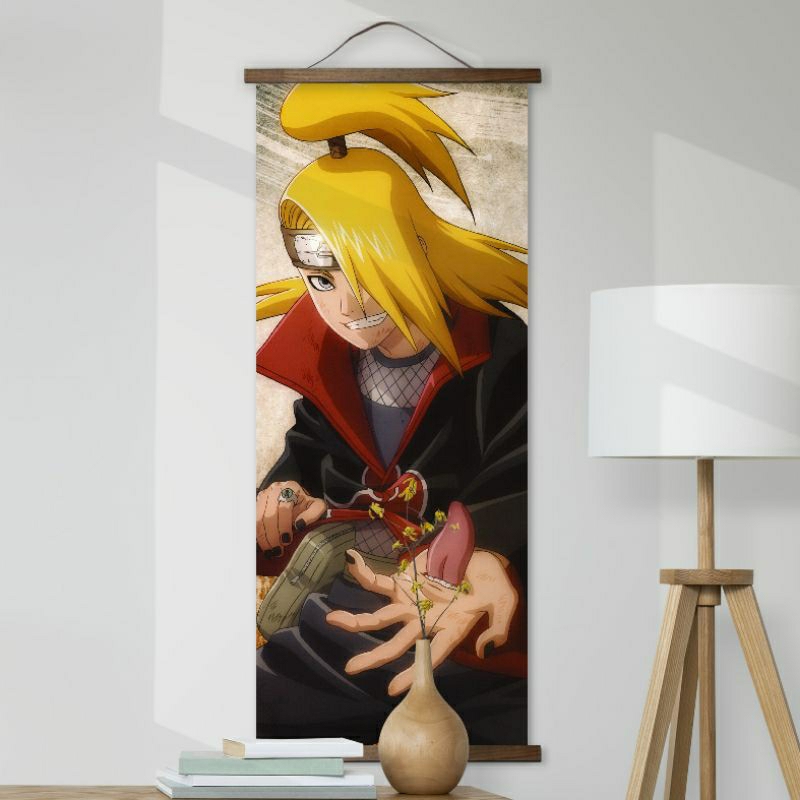 Jual Akatsuki Deidara Anime Naruto high resolution canvas scroll ...