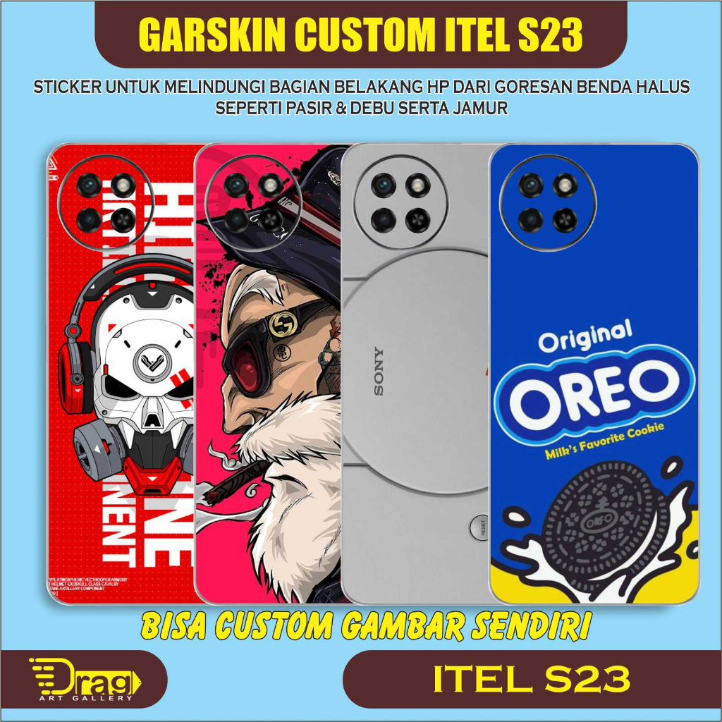 Jual Sticker Garskin Custom ITEL S23 Bisa Gambar Sendriri Back Only ...