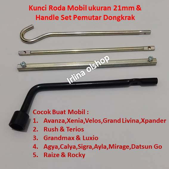 Jual Paket Kunci Roda 21 mm & Pemutar Dongkrak Metema Original Avanza ...
