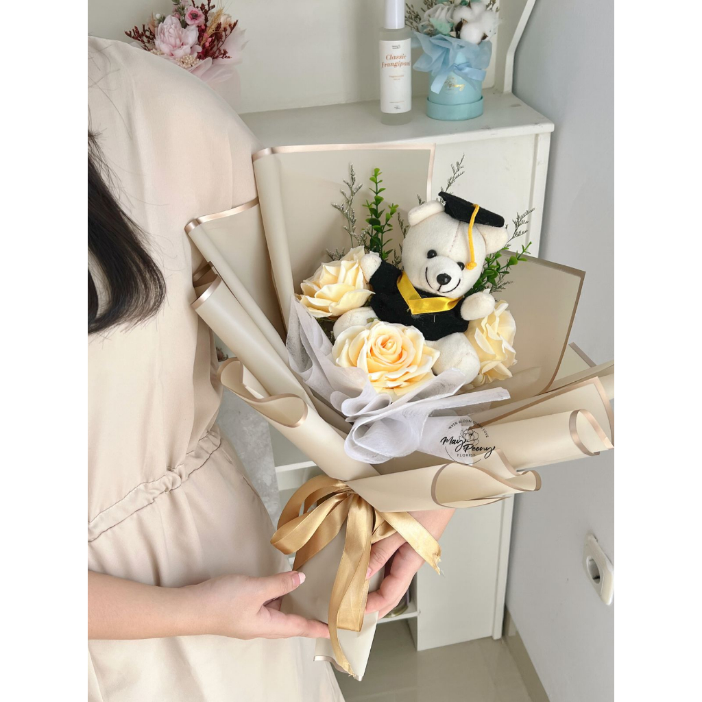 Jual KIYOMI TEDDY BOUQUET - BUKET BUNGA ARTIFICIAL BUCKET WISUDA BUKET ...