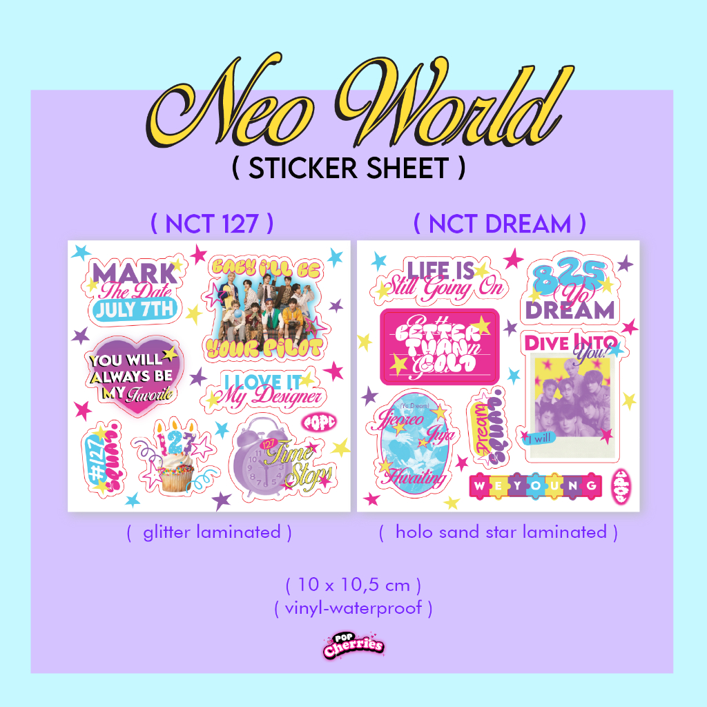 Jual popcherries - NEO WORLD sticker sheet NCT 127 NCT Dream | Shopee ...