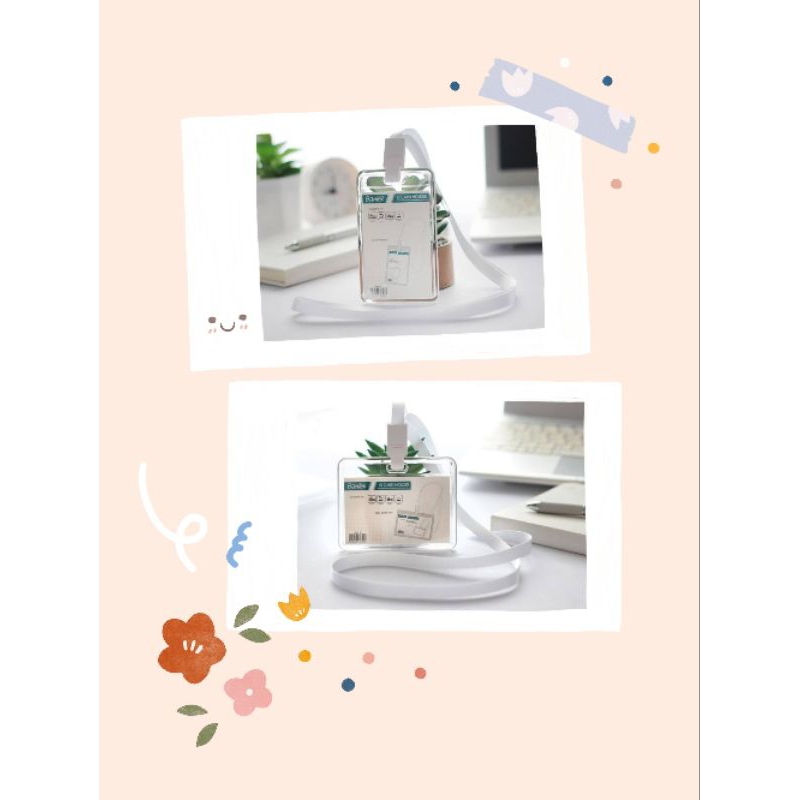 Jual BANTEX TRANSPARENT NAME TAG ID CARD HOLDER LANYARD TEMPAT KARTU ...