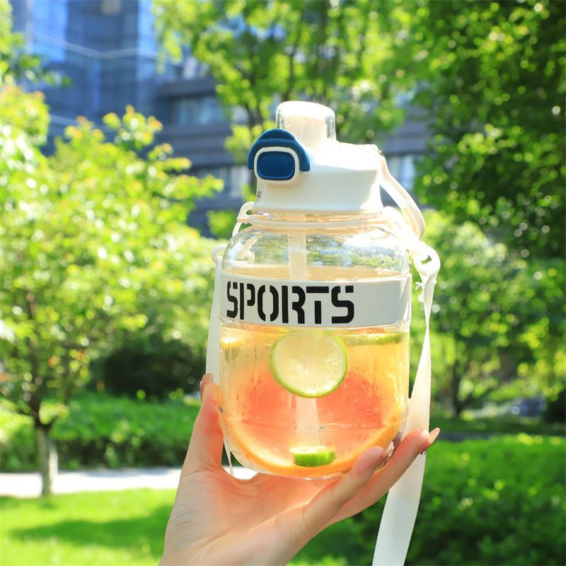 Jual Botol Minum Tali Sports Model Gemoy Transparant 1100mililiter ...