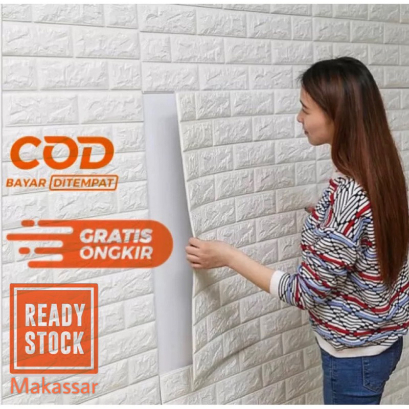 Jual Wallpaper Foam 3D sticker Motif Bata 70x77 | Shopee Indonesia