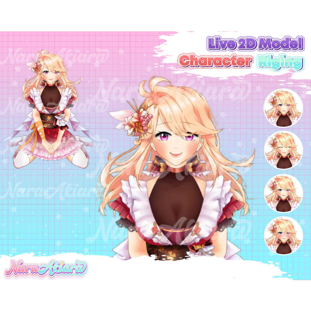 Jual Buat Vtuber Anda Menyala dengan Karakter Anime Live2D Siap Pakai ...