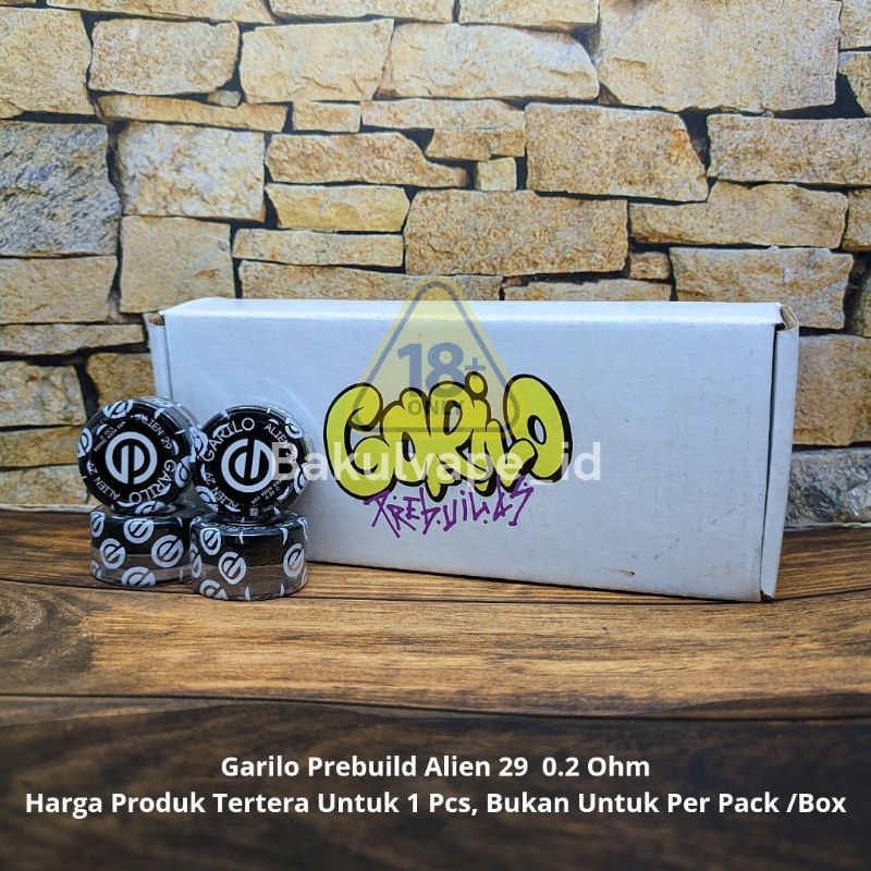 Jual Coil Garilo Alien 29 Prebuild 0.2 Ohm Original Garilo Alien 29 0.2 ...