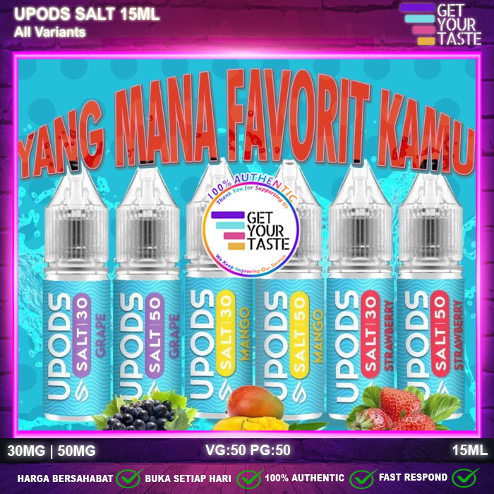 Jual Liquid UPODS Salt Nic All New Variant 15ML Saltnic Edition Pods by ...