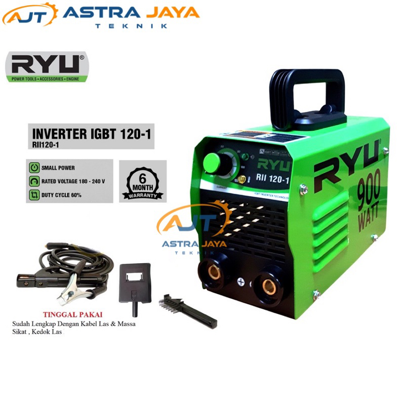 Jual Ryu Mesin Las Listrik 900 Watt Travo Las Inverter RII 120-1 IGBT Set Lengkap | Shopee Indonesia