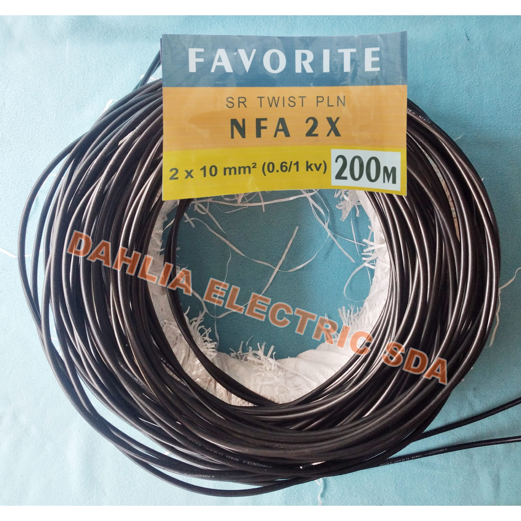 Jual KABEL SR / TWIST / NFA 2X 2X10mm² X 200M FAVORITE | Shopee Indonesia