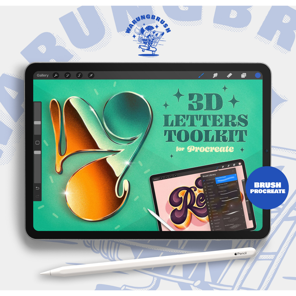 Jual 3D LettersToolkit for Procreate BP00278 | Shopee Indonesia