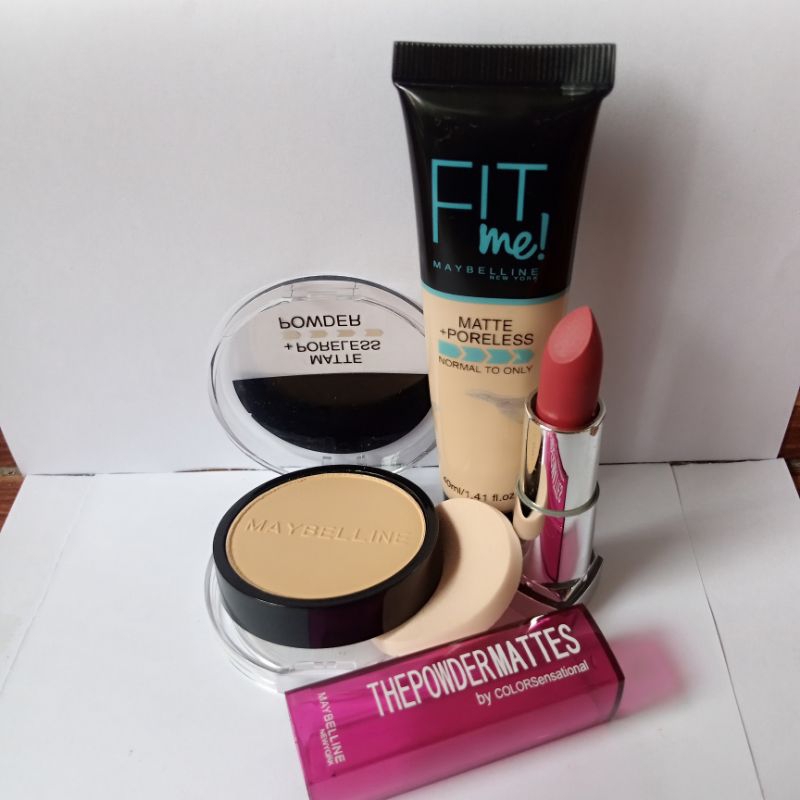 Jual Promo Paket 3in1 Bedak+Foundation+Lipstik Padat Set Make Up Tahan ...