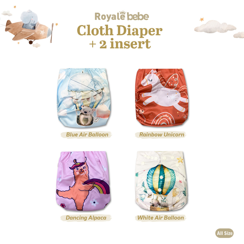 Jual Royale Bebe Clodi + 2 insert - Washable Diapers Bayi - Cloth ...