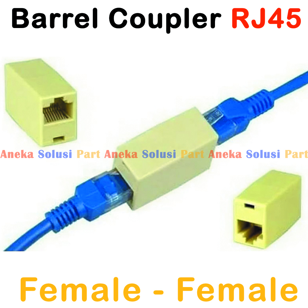 Jual Barrel Coupler RJ45 RJ-45 Barel Konektor Sambungan Kabel LAN UTP ...